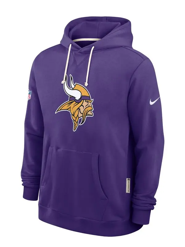 Nike Minnesota Vikings Initial Home Sideline Dri-fit Nfl Pullover Hoodie - Purple