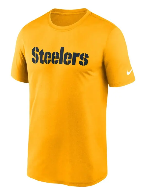 Nike Pittsburgh Steelers Primetime Legend Wordmark Dri-fit Nfl T-shirt - Yellow