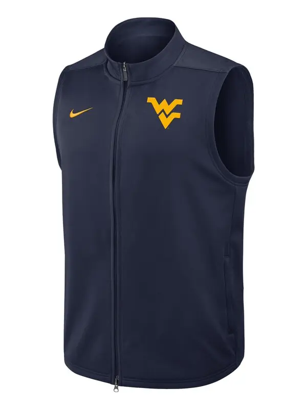 Nike West Virginia Victory Therma-fit College Full-zip Vest - Blue