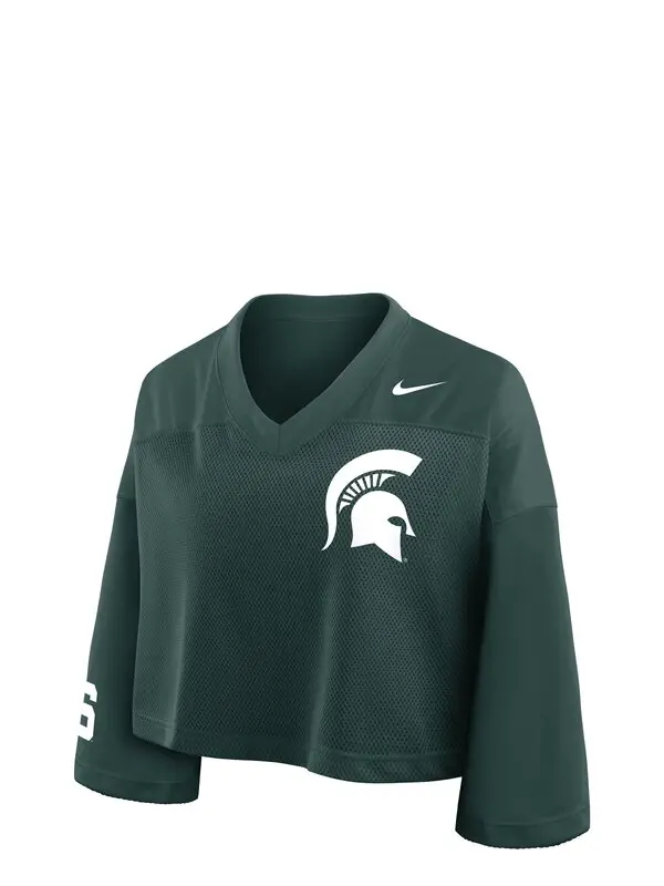Nike Michigan State Dri-fit College Cropped Top - Green