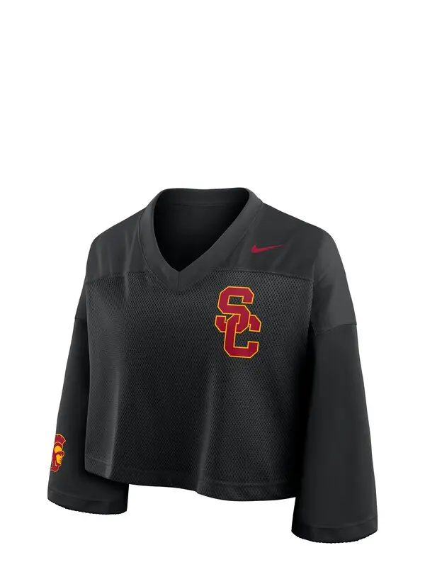 Nike Usc Jersey Dri-fit Cropped Top - Black