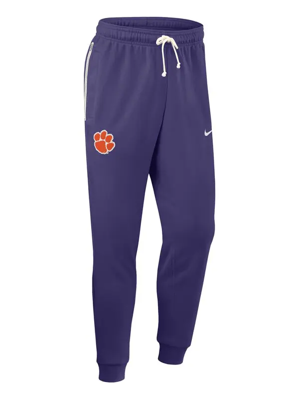 Nike Clemson Sideline Dri-fit College Taper Pants - Purple