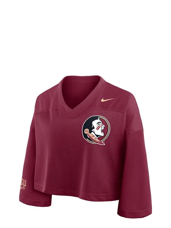Nike Florida State Dri-fit College Cropped Top - Red