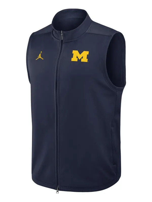 JORDAN Michigan Victory Brand Therma-fit College Full-zip Vest - Blue