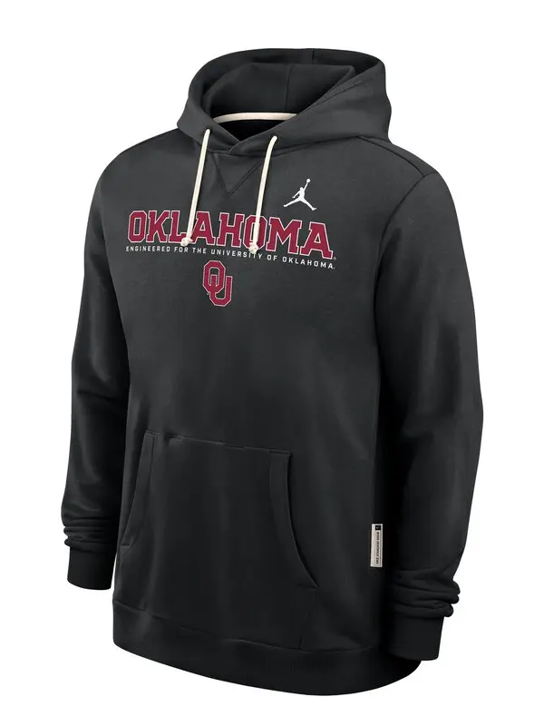 JORDAN Oklahoma Sideline Dri-fit College Pullover Hoodie - Black