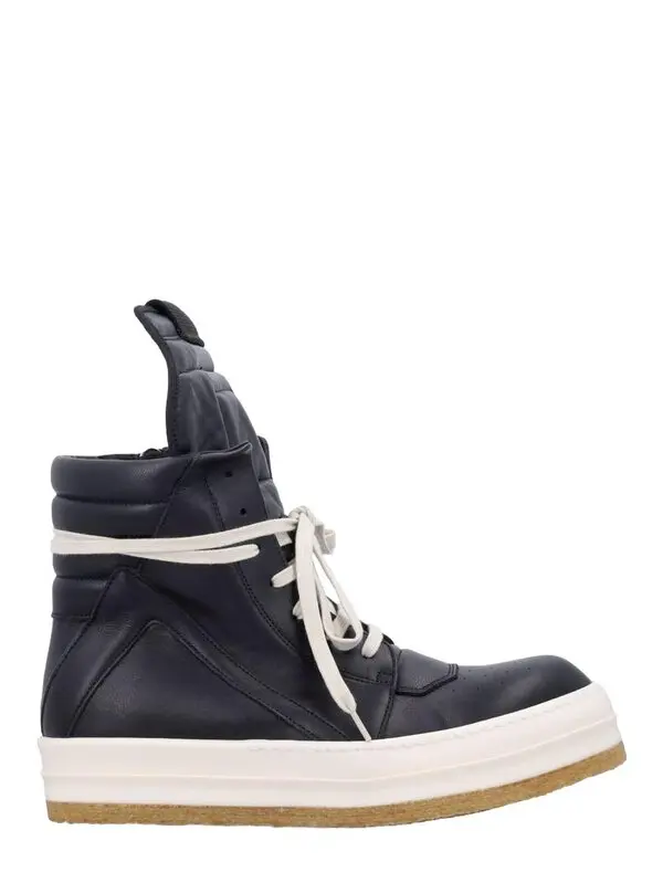 Rick Owens Creep Geobasket High-top Sneakers - Black Milk
