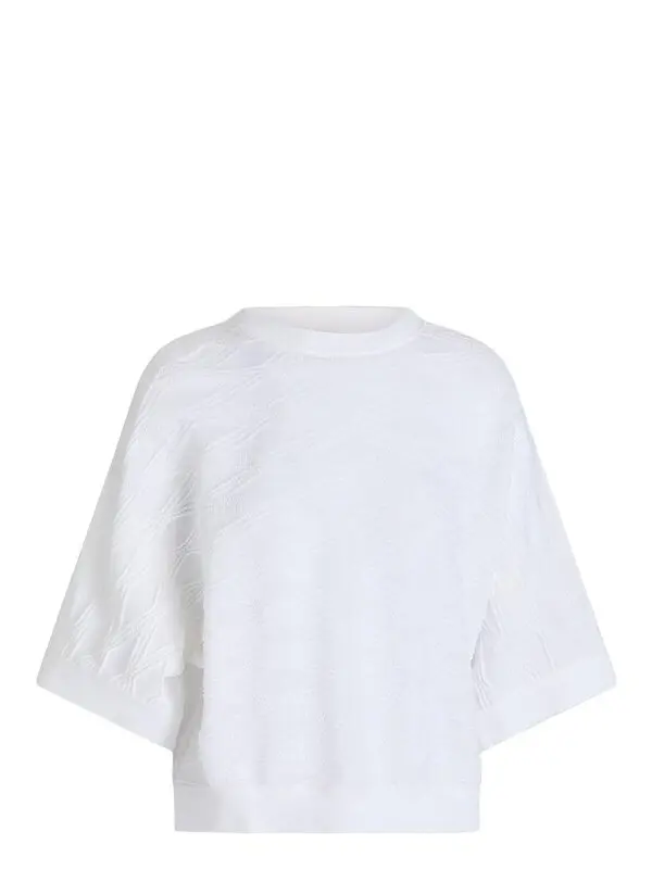 Diane Von Furstenberg Cairo Jacquard-knit Top - White