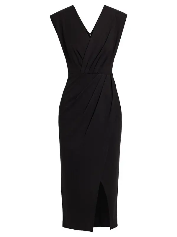 Diane Von Furstenberg Hallie Wrap-effect Stretch-jersey Midi Dress - Black