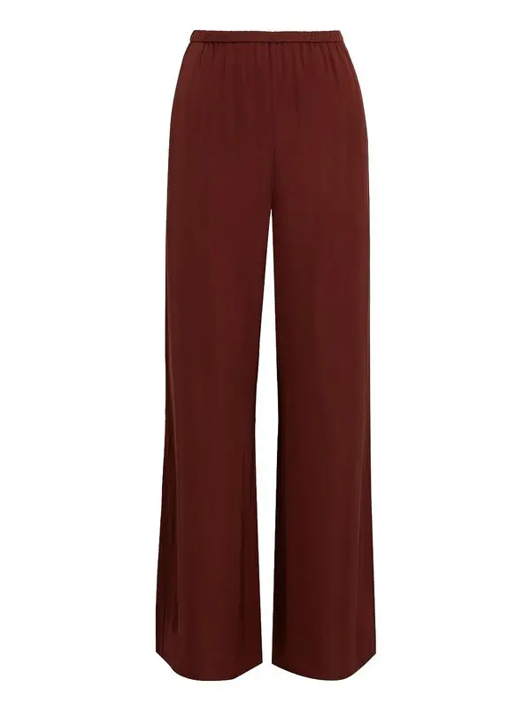 Diane Von Furstenberg Gianna Charmeuse Wide-leg Pants - Claret