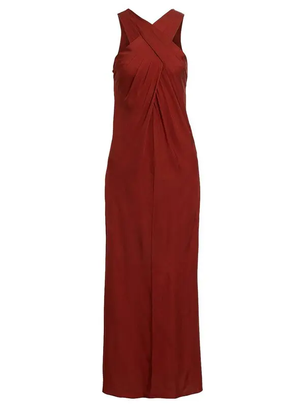 Diane Von Furstenberg Alia Draped Maxi Dress - Claret