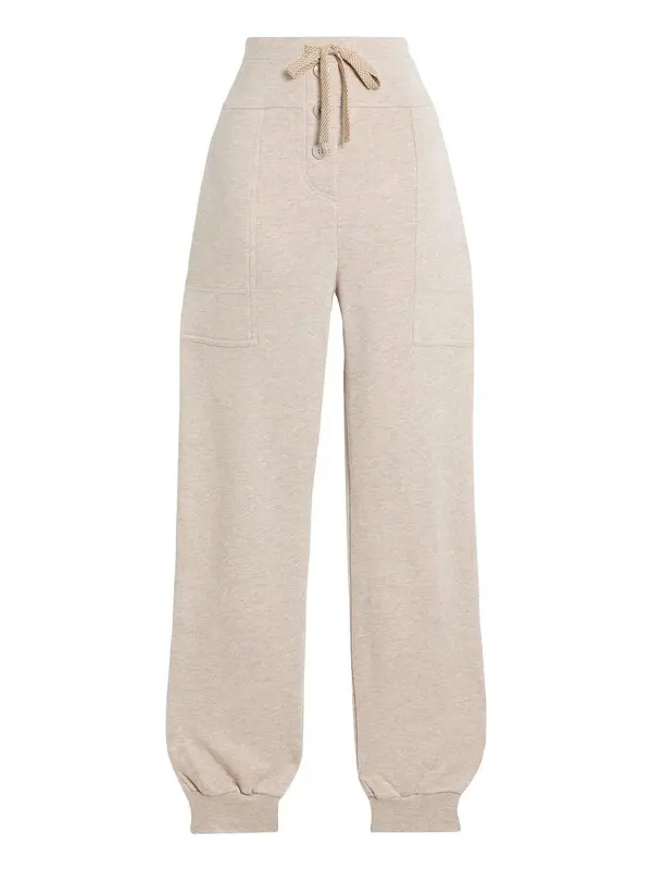Ulla Johnson Calla French Cotton-blend Terry Track Pants - Beige