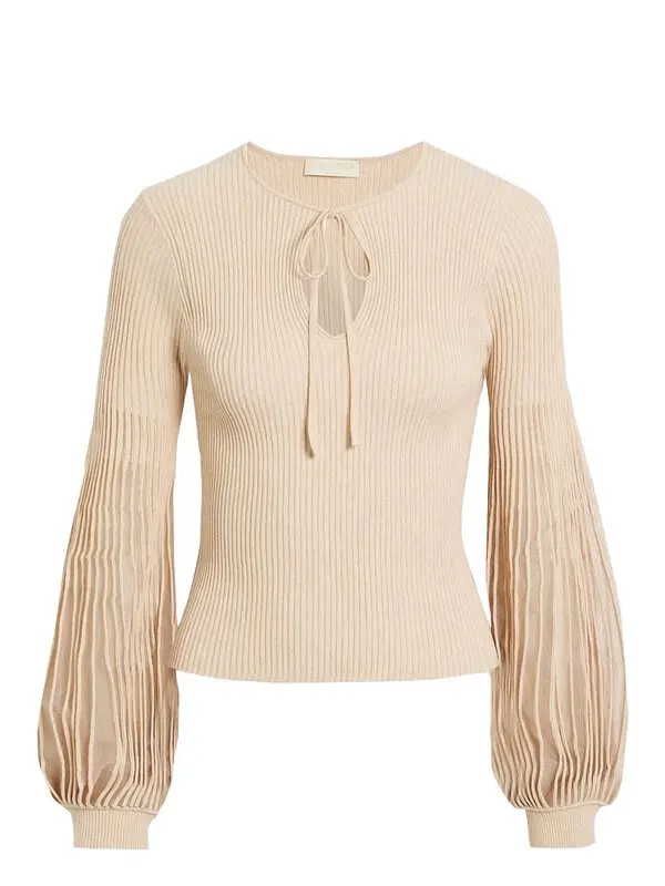 Ulla Johnson Lenora Ribbed-knit Top - Beige