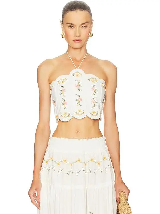 Agua Bendita X Serenity Crop Top - Ivory