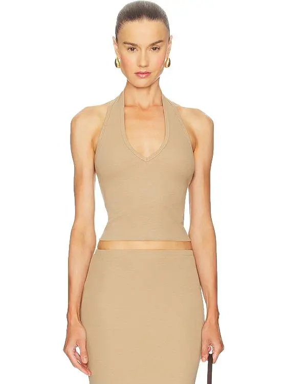 Eterne Halter Top - Taupe