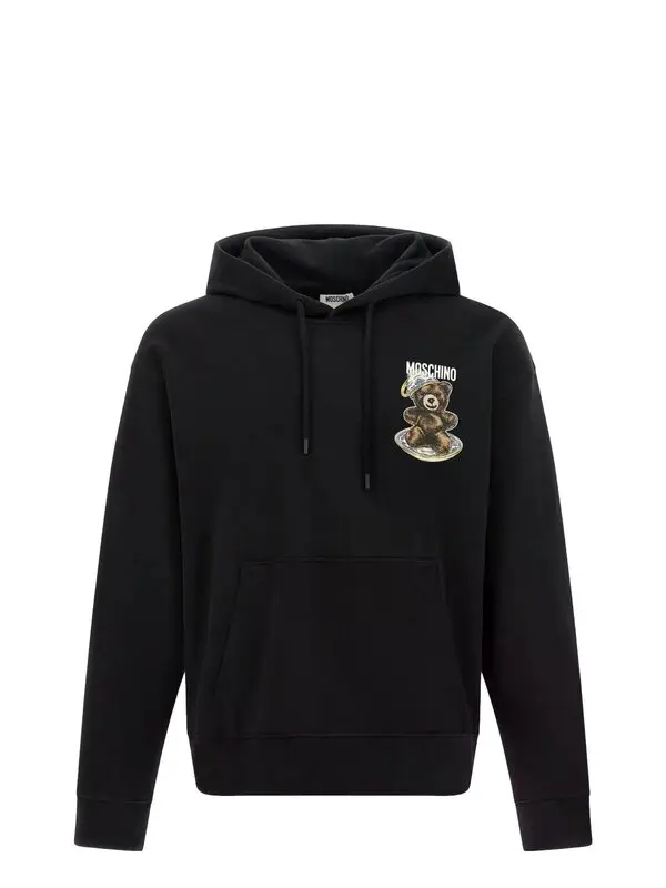Moschino Teddy-print Hoodie - Black