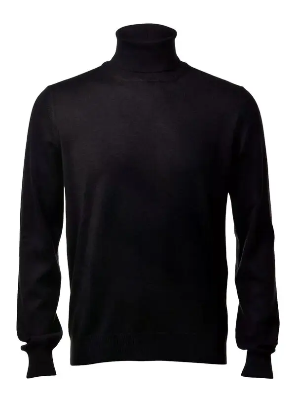 GRAN SASSO Turtleneck Wool Sweater - Black