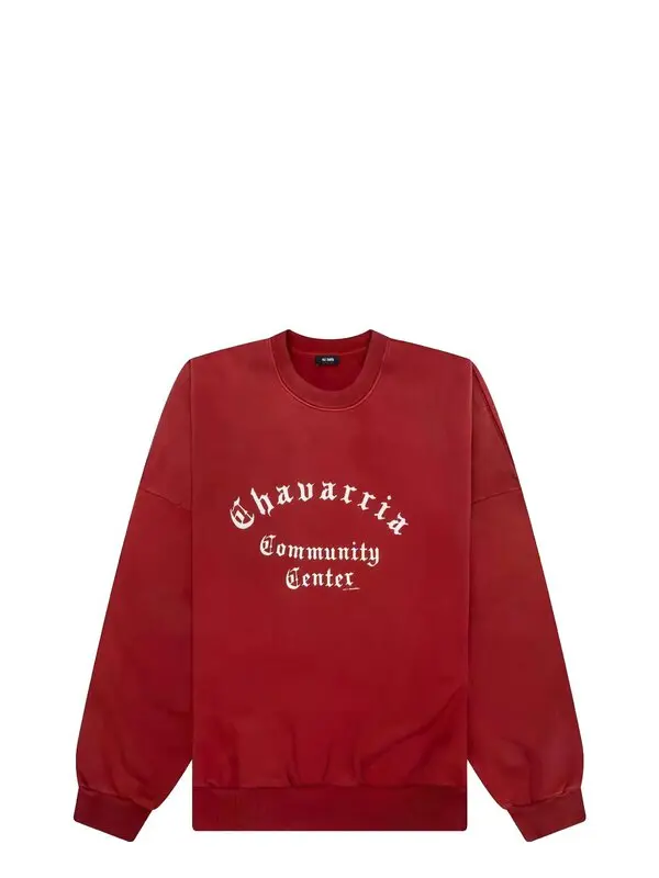 WILLY CHAVARRIA Community Center Crew-neck Sweatshirt - Red
