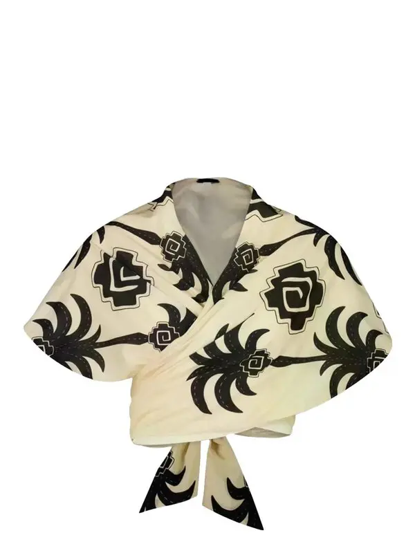 Johanna Ortiz Imagery Palm Tree-print Top - Neutrals