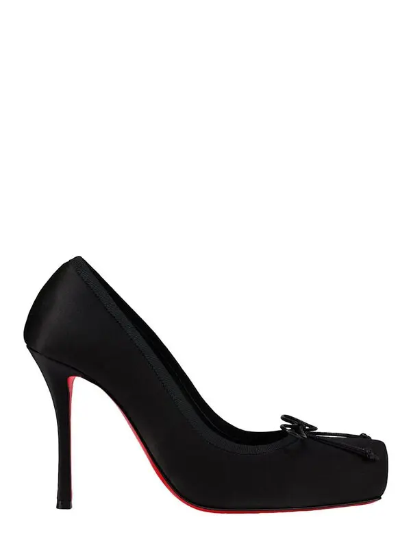 CHRISTIAN LOUBOUTIN 100mm Cassia Satin Ballerina Pumps - Black