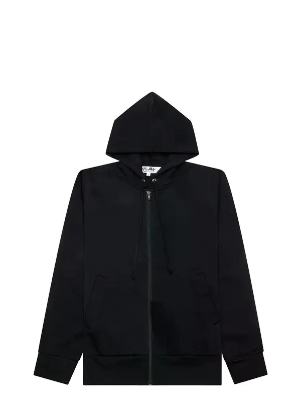 Play Comme Des Garcon Zip-up Hoodie - Black