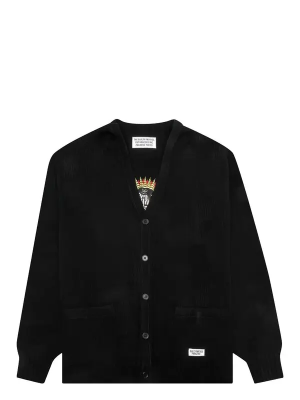WACKO MARIA Patch-pocket Cardigan - Black