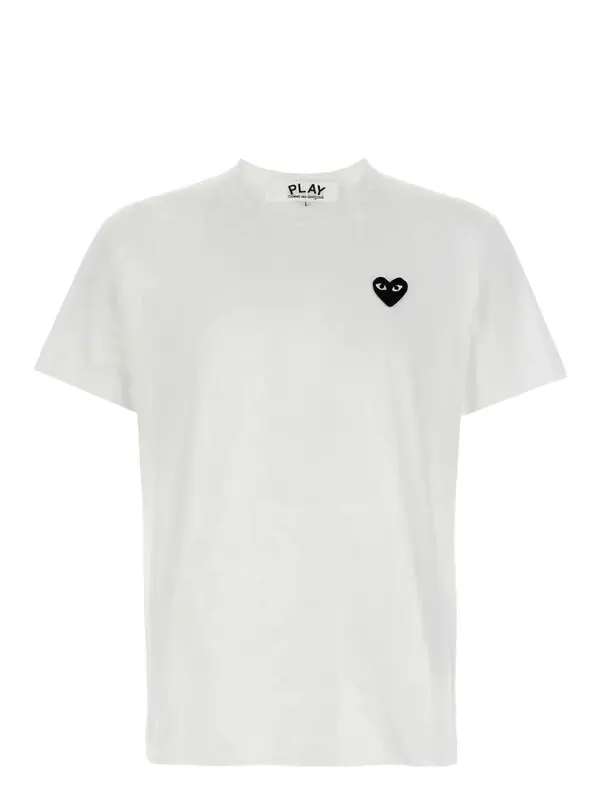 Play Comme Des Garcon Heart-motif T-shirt - White