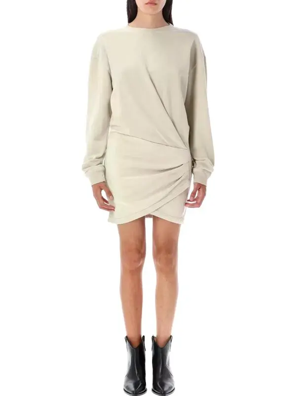 MARANT ETOILE Pipper Fleece Mini Dress - Neutrals