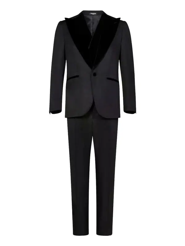 FRANZESE COLLECTION Velvet-lapels Suit - Black