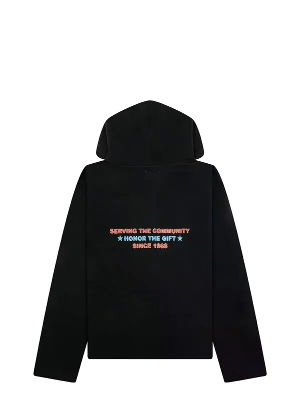 HONOR THE GIFT Embroidered Logo Hoodie - Black