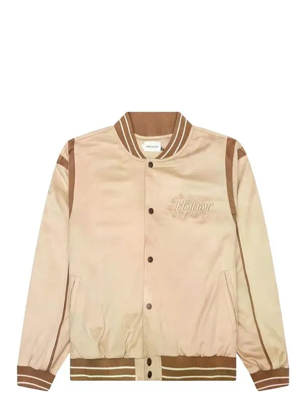 HONOR THE GIFT Embroidered Bomber Jacket - Brown