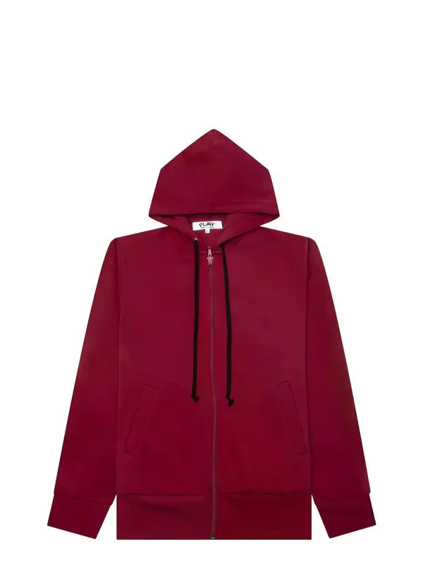 Play Comme Des Garcon Zip-up Hoodie - Red