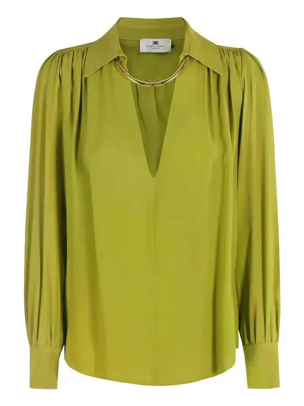Elisabetta Franchi Collared Blouse - Green