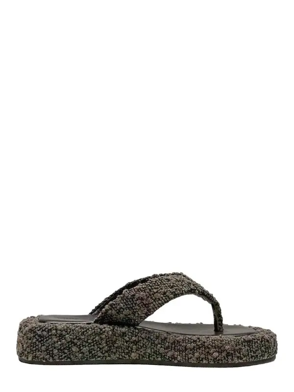 Manière De Voir Rosalie Bouclé Flatform Sandals - Brown
