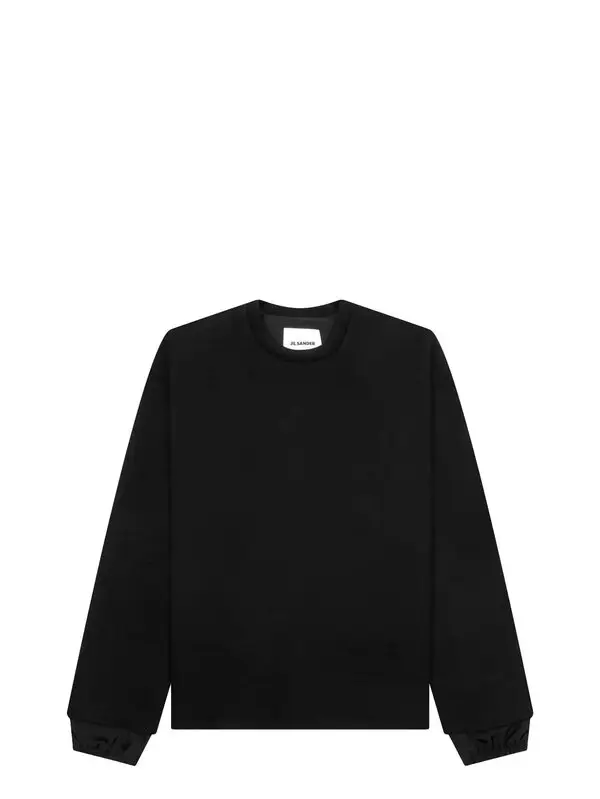 JIL SANDER Lined Cuff Sweatshirt - Black