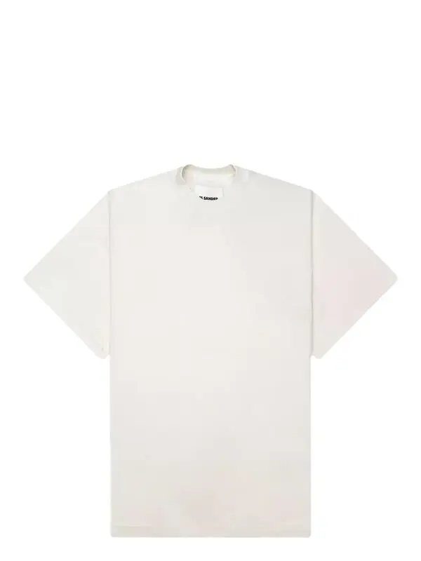 JIL SANDER Logo-embroidered T-shirt - Neutrals