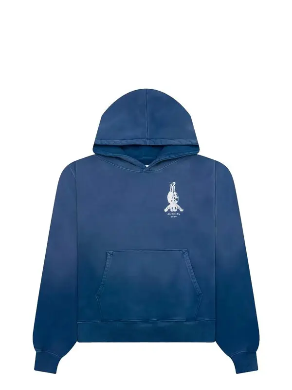 D-R-G-N Printed Hoodie - Blue