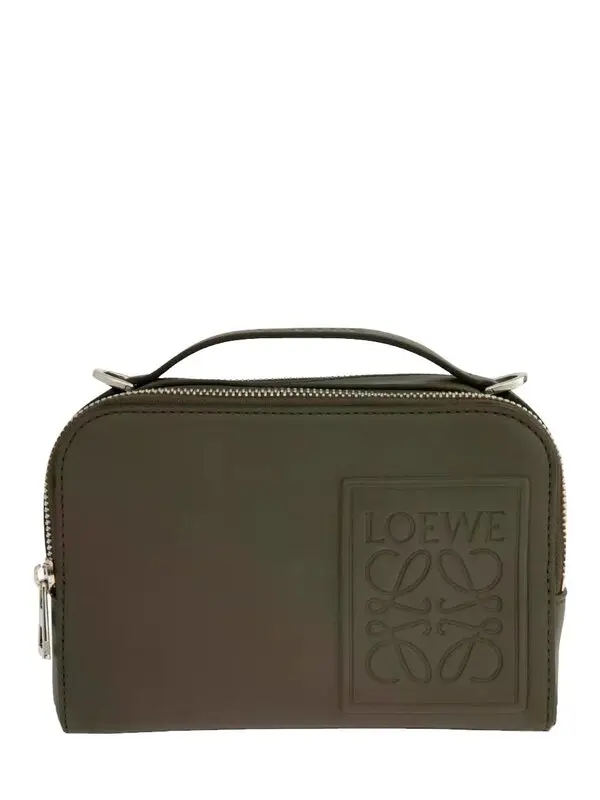 Loewe Mini Anagram-debossed Messenger Bag - Green