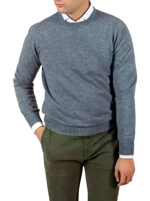 GRAN SASSO Wool Crew-neck Sweater - Grey