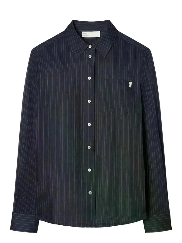 Tory Burch Pinstripe Button-up Shirt - Blue