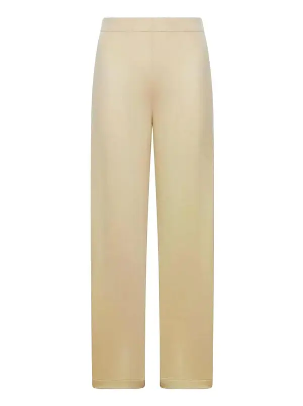 Max Mara Elasticated-waist Silk Trousers - Neutrals