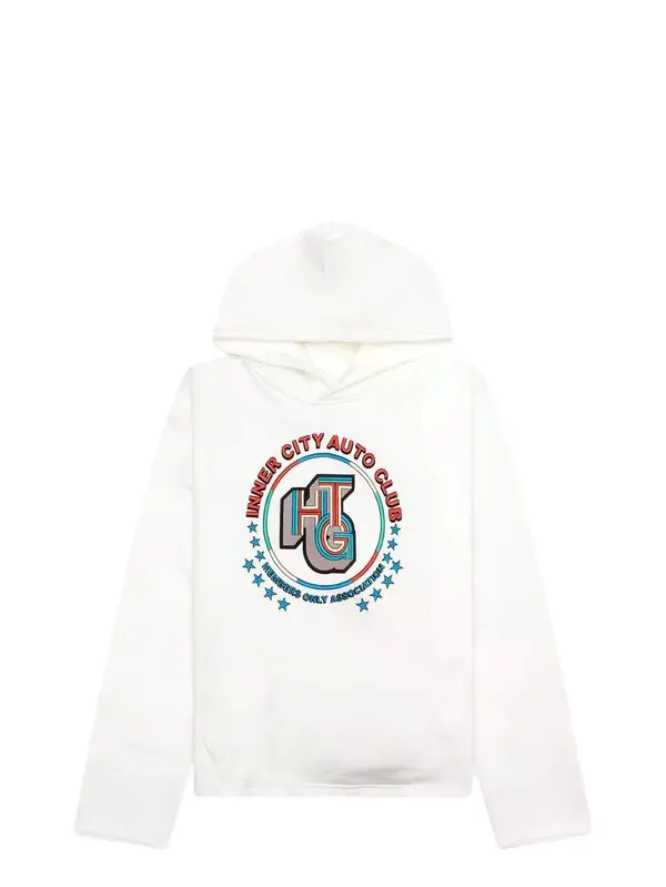 HONOR THE GIFT Auto Association Embroidered Logo Hoodie - White