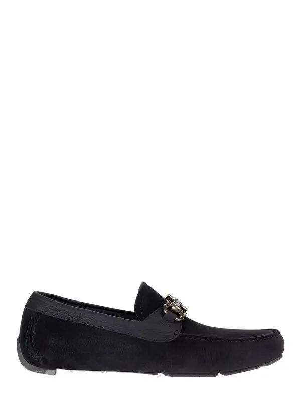FERRAGAMO Gancini-embellished Loafers - Blue