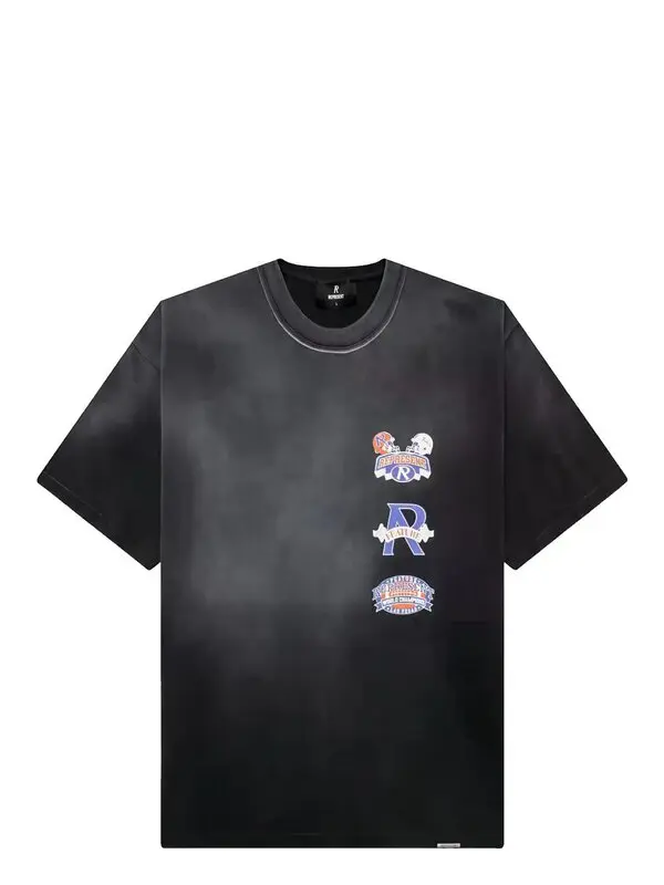 REPRESENT X Feature Multi-logo Stained T-shirt - Black