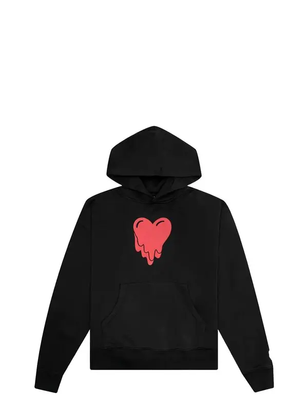 EMOTIONALLY UNAVAILABLE Melting-heart Logo Hoodie - Black