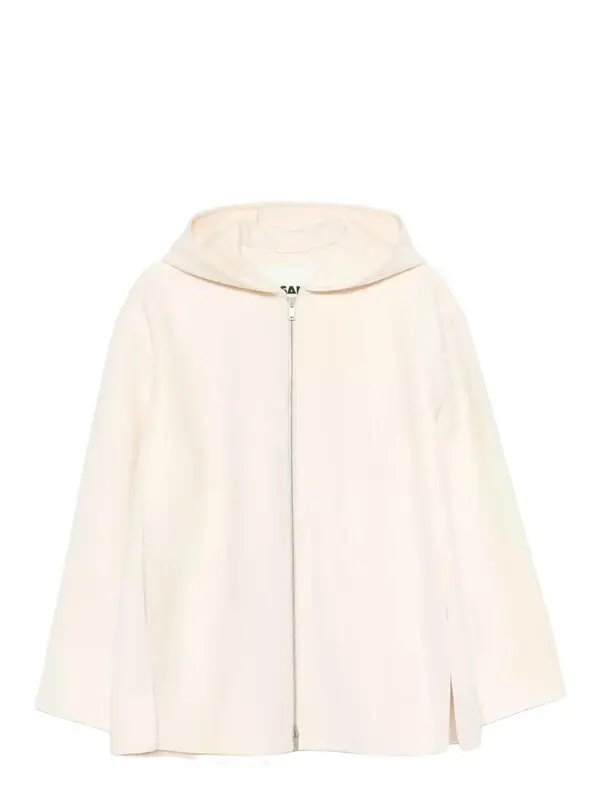 JIL SANDER Hooded Zip-front Jacket - Neutrals