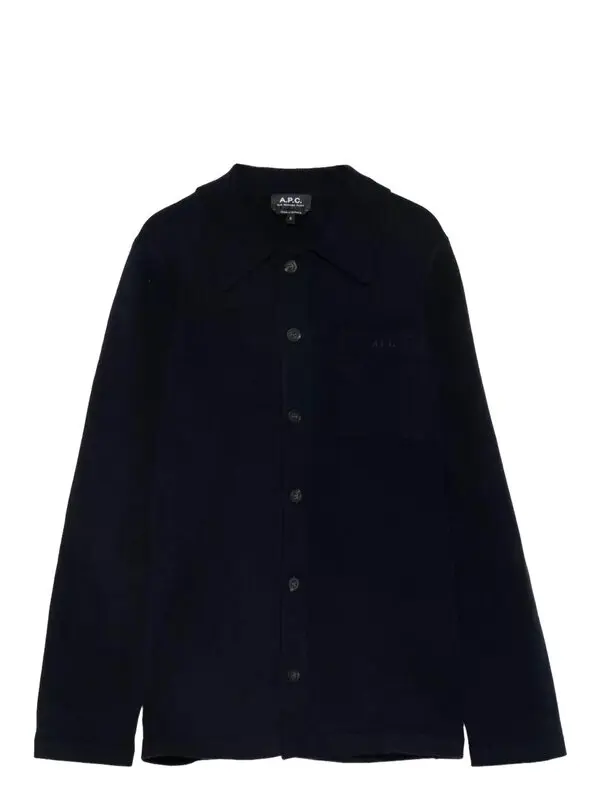 A.p.c. Buttoned Wool Jacket - Blue