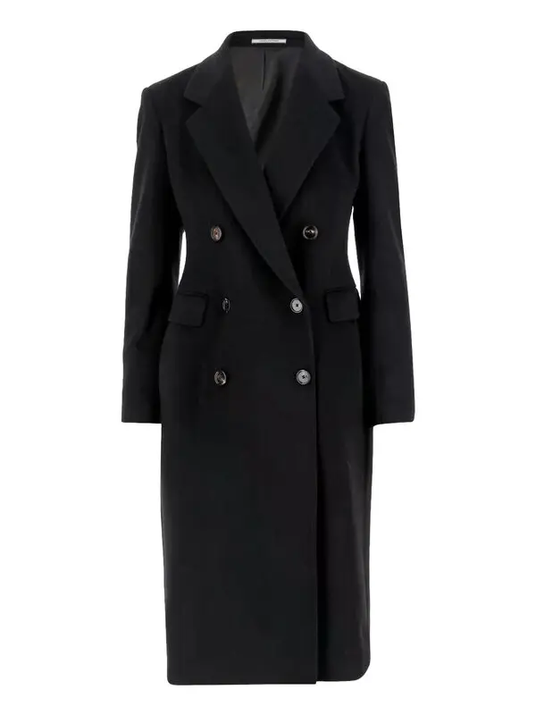 Tagliatore Double-breasted Cashmere Coat - Black