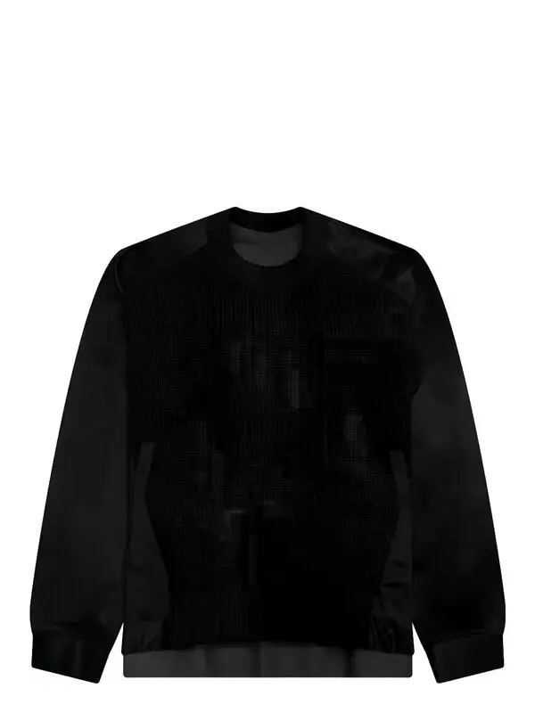 Sacai Panelled-design Sweater - Black