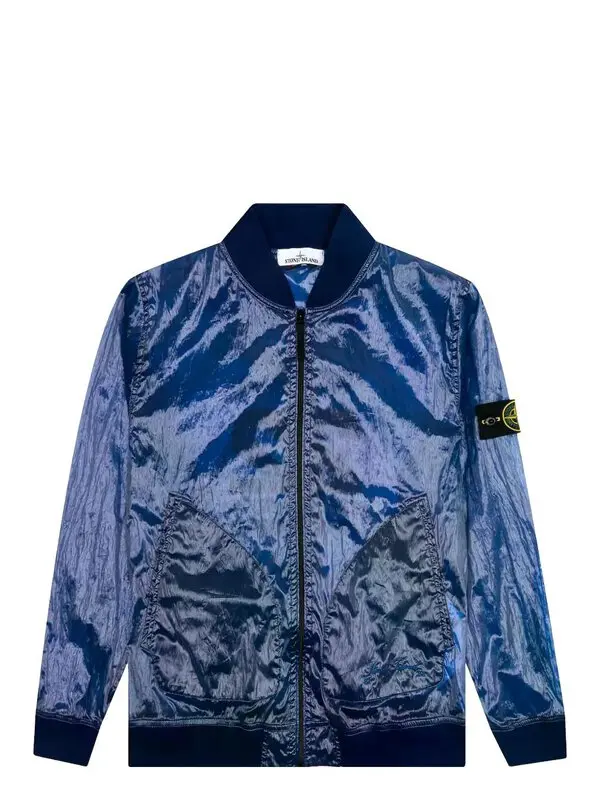 Stone Island Number-detail Bomber Jacket - Blue