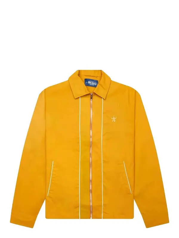 AWAKE NY Embroidered Zip-front Jacket - Yellow